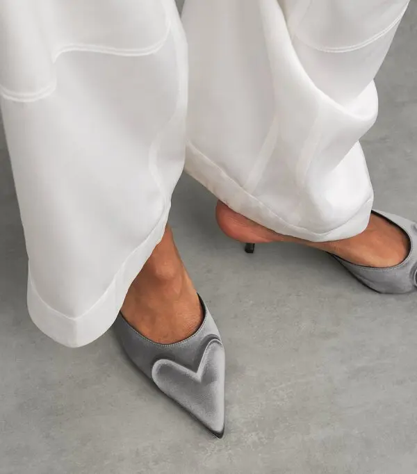 Alaïa Satin Heeled Mules