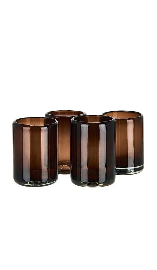 VERVE CULTURE Set Of 4 Tamarind Shot Glasses - Brown