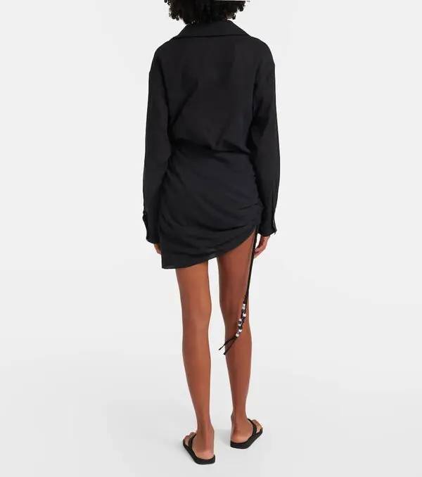 SIR. Azura Ruched Cotton Wrap Dress