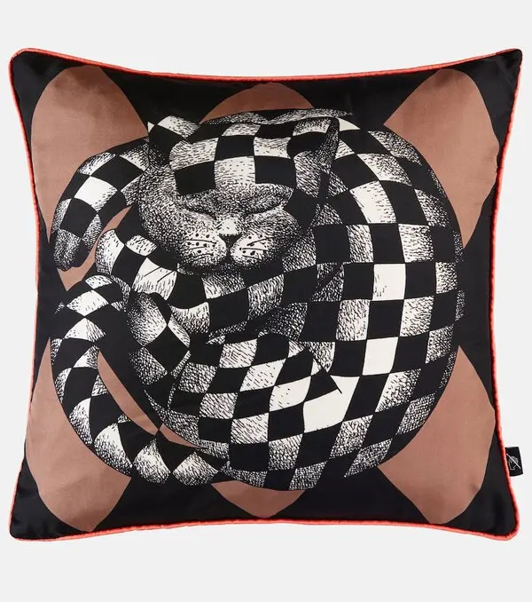 FORNASETTI High Fidelity Silk Cushion - Multicoloured
