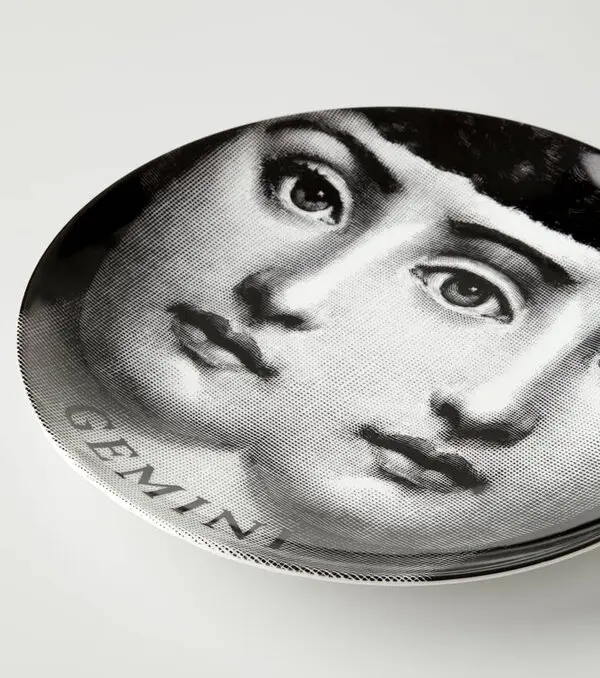 FORNASETTI Tema E Variazioni N.350 Gemini Wall Plate - Black