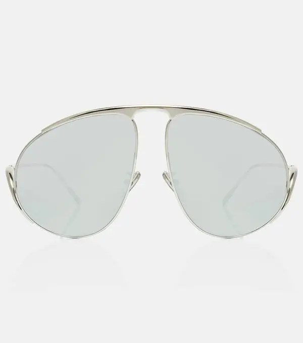 Loewe Hillock Aviator Sunglasses - Silver