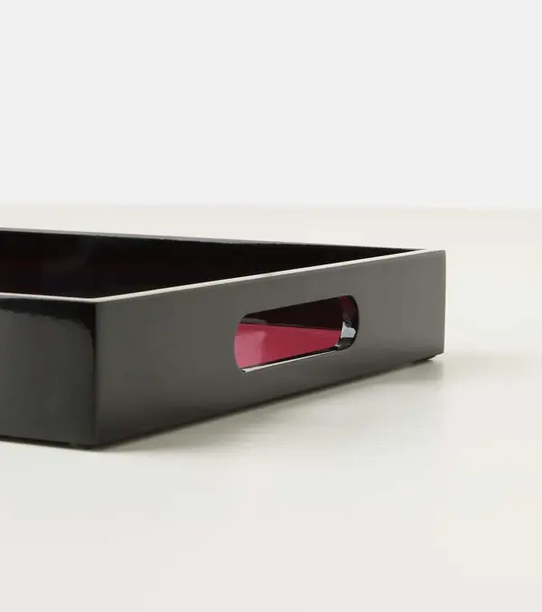 LES-OTTOMANS Shell Lacquered Wooden Tray