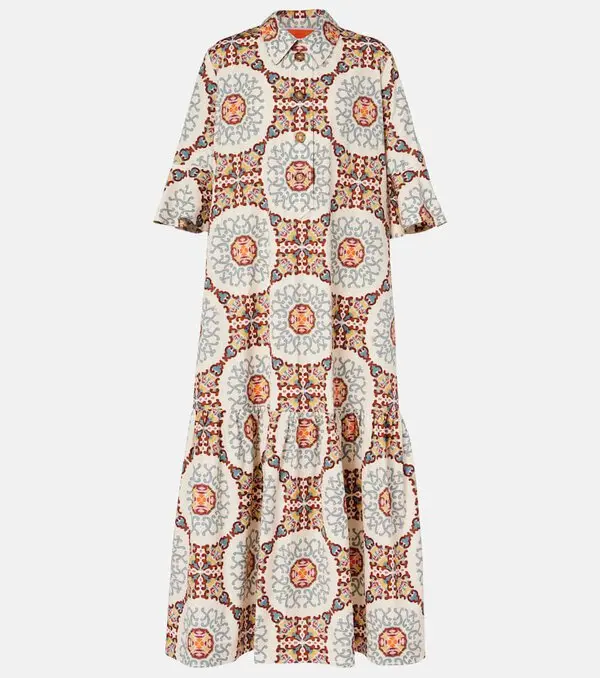 La DoubleJ Artemis Printed Cotton Poplin Shirt Dress - Multicoloured