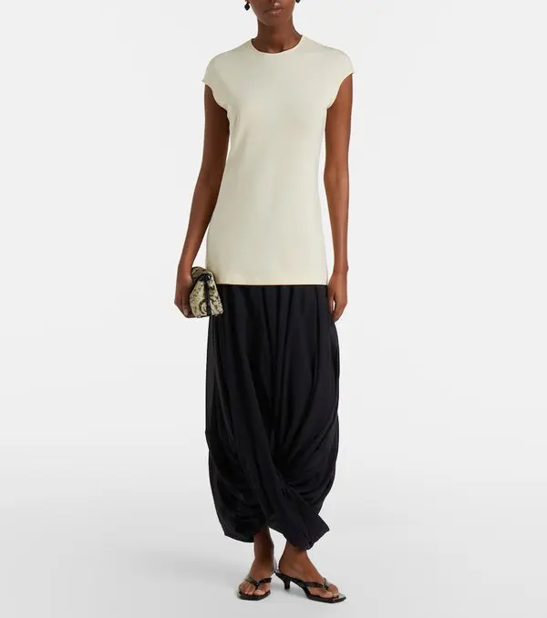 TOTEME Draped Midi Skirt - Black