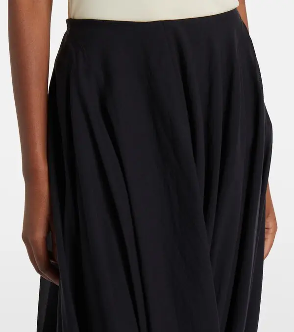TOTEME Draped Midi Skirt - Black