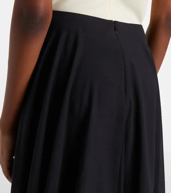 TOTEME Draped Midi Skirt - Black