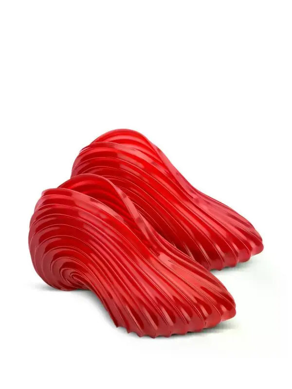 Melissa X Diesel Ad Quantum Wave-pattern Sneakers - Red