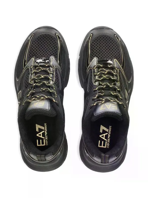 EA7 Predator Logo Mesh Low-top Sneakers - Black