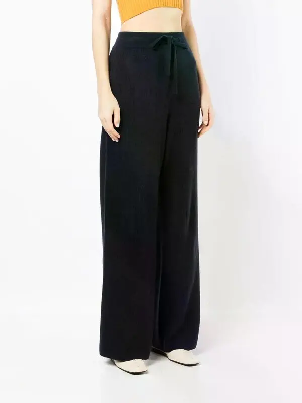 Nanushka Ribbed Drawstring Wide-leg Trousers