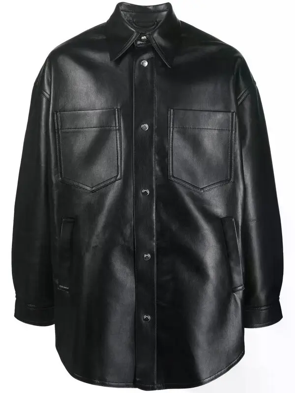 Nanushka Martin Leather Overshirt