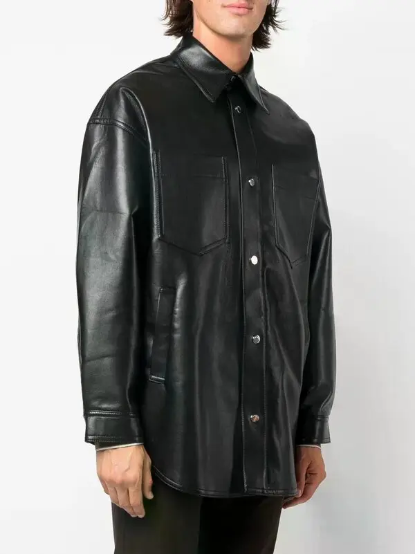 Nanushka Martin Leather Overshirt