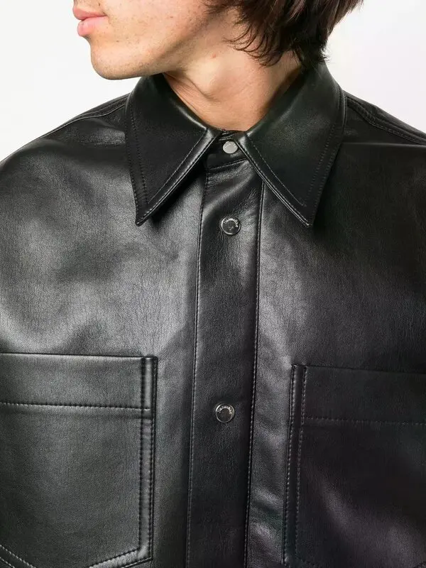 Nanushka Martin Leather Overshirt