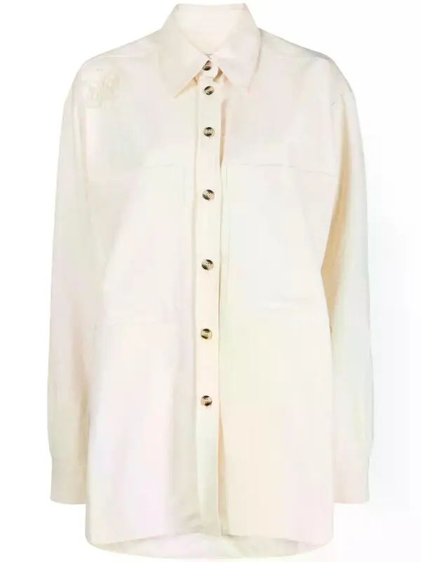 Nanushka Fabian Logo-embroidered Shirt