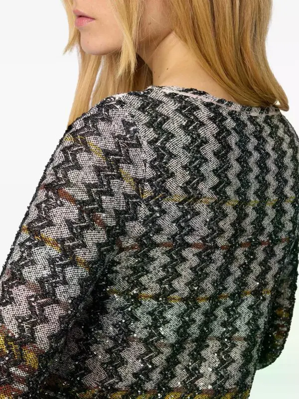 Missoni Embellished Houndstooth Mini Dress