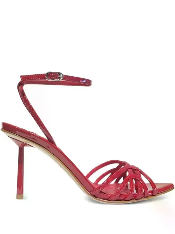 LE SILLA 80mm Bella Patent-leather Ankle-strap Sandals