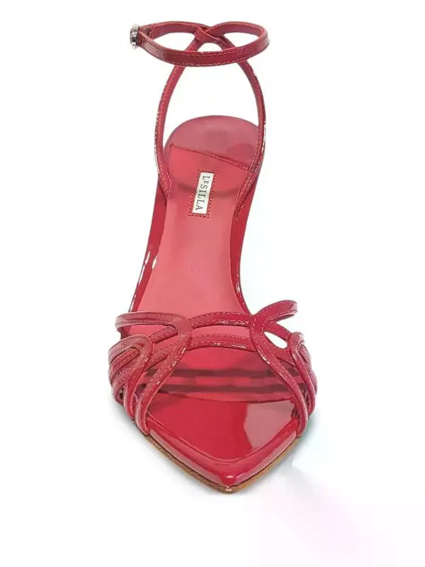 LE SILLA 80mm Bella Patent-leather Ankle-strap Sandals