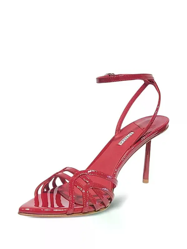 LE SILLA 80mm Bella Patent-leather Ankle-strap Sandals