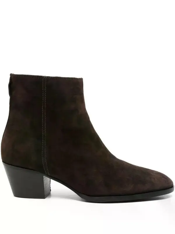 EVALUNA 50mm Suede Ankle Boots With Zip Fastening