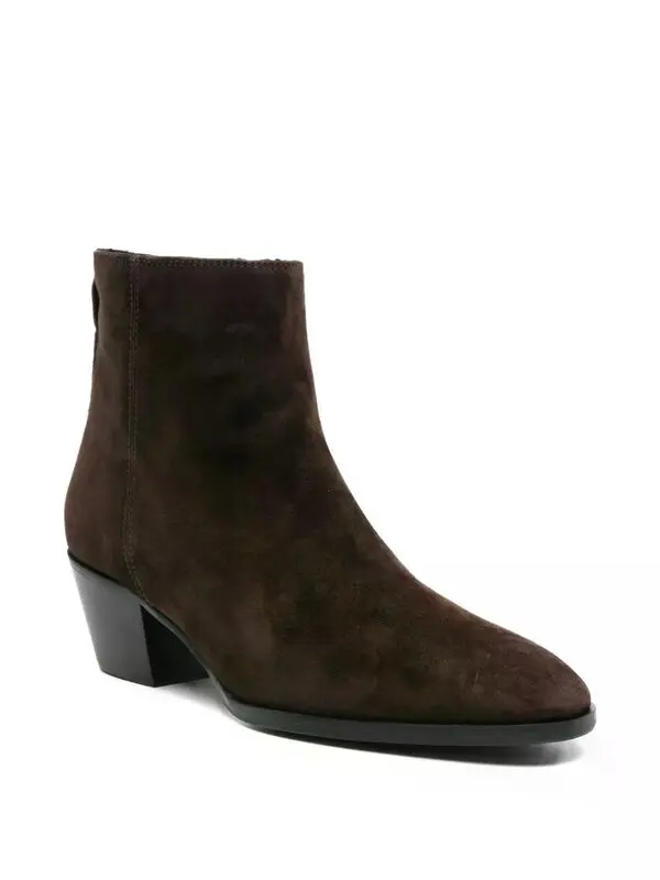 EVALUNA 50mm Suede Ankle Boots With Zip Fastening