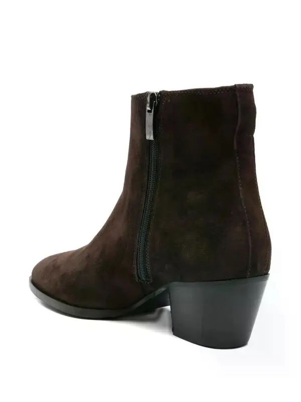 EVALUNA 50mm Suede Ankle Boots With Zip Fastening