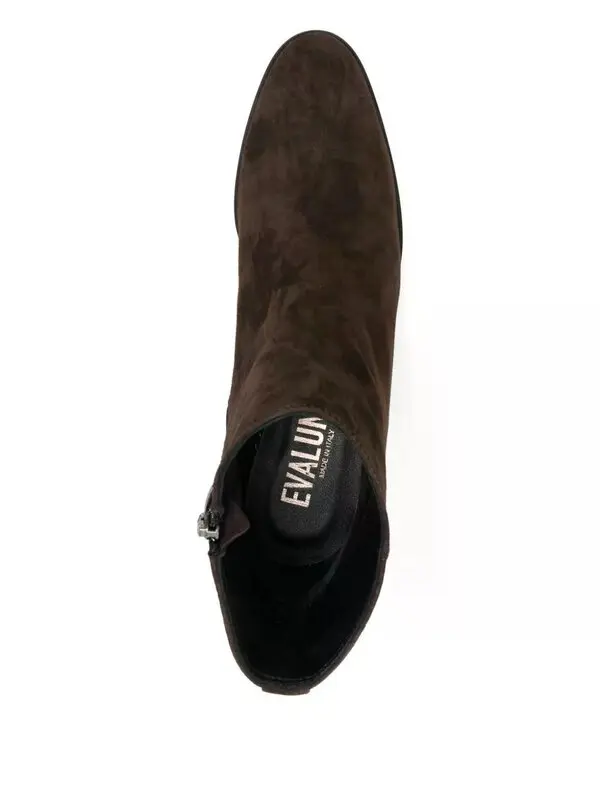 EVALUNA 50mm Suede Ankle Boots With Zip Fastening