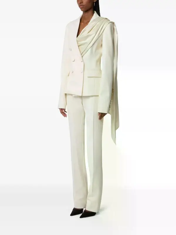 Nina Ricci Draped-scarf Double-breasted Blazer
