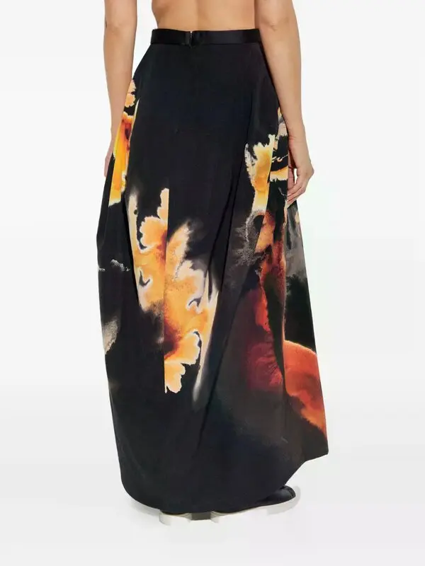 Y3 Abstract Print Long Skirt