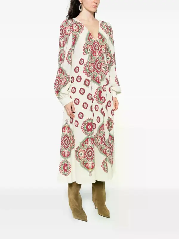 Etro Paisley-print Long-sleeve Dress
