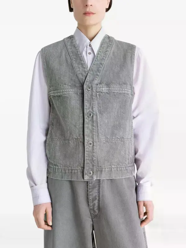 LEMAIRE Button-fastening Denim Gilet