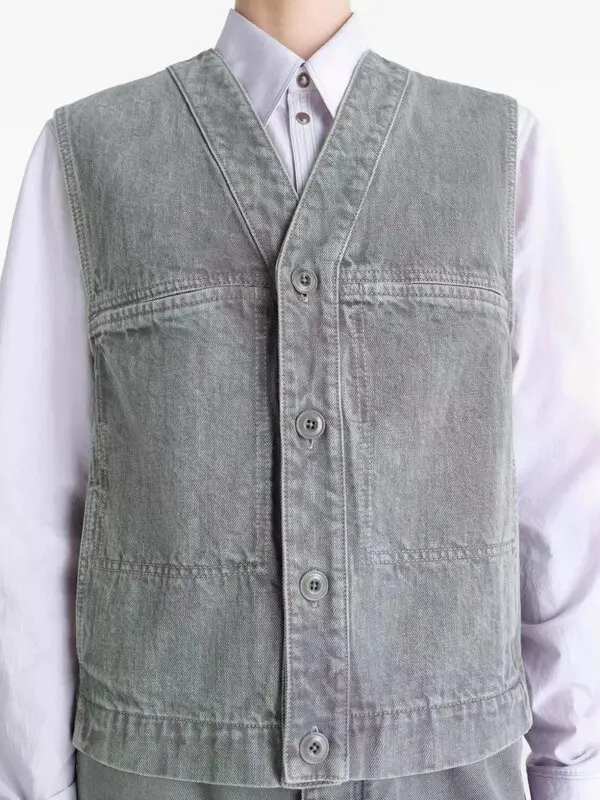 LEMAIRE Button-fastening Denim Gilet