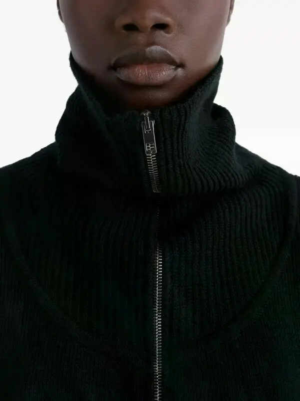 LEMAIRE Ribbed-knit Half-zip Sweater