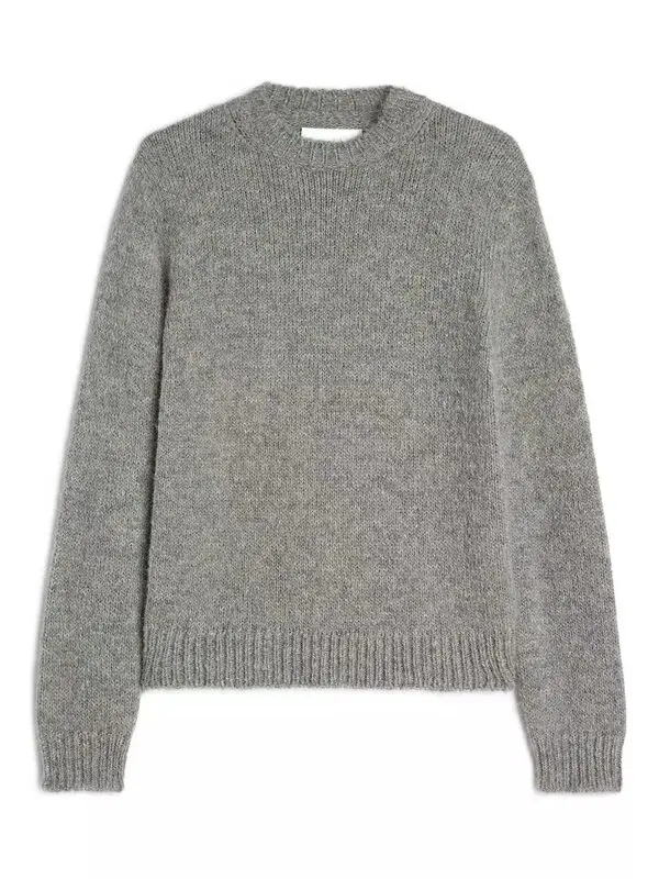JIL SANDER Ribbed-cuff Alpaca-wool-blend Sweater - Grey