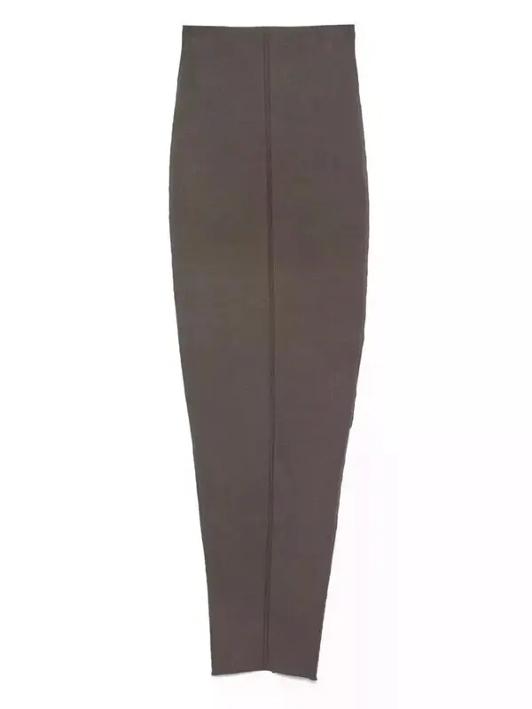 Rick Owens Centre-seam Knit Midi Skirt - Grey