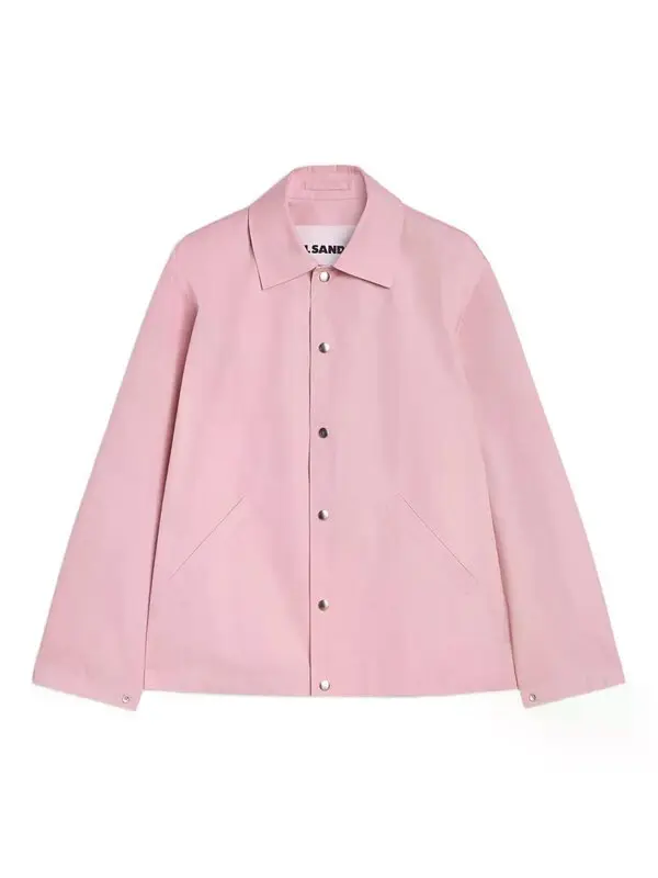 JIL SANDER Logo-print Cotton Jacket - Pink