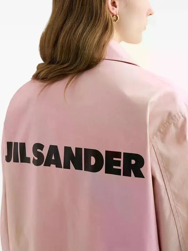 JIL SANDER Logo-print Cotton Jacket - Pink