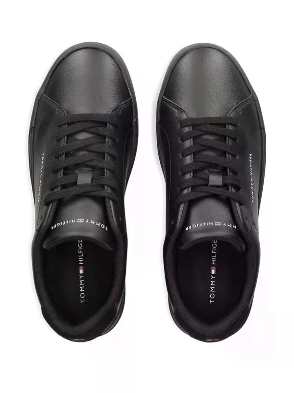 Tommy Hilfiger Leather Sneakers - Black