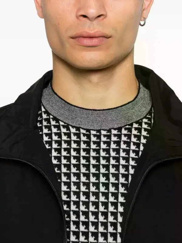 Emporio Armani Geometric-pattern Wool Sweater