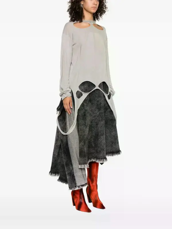 Rick Owens Slashed Back-detail Sweater - Grey