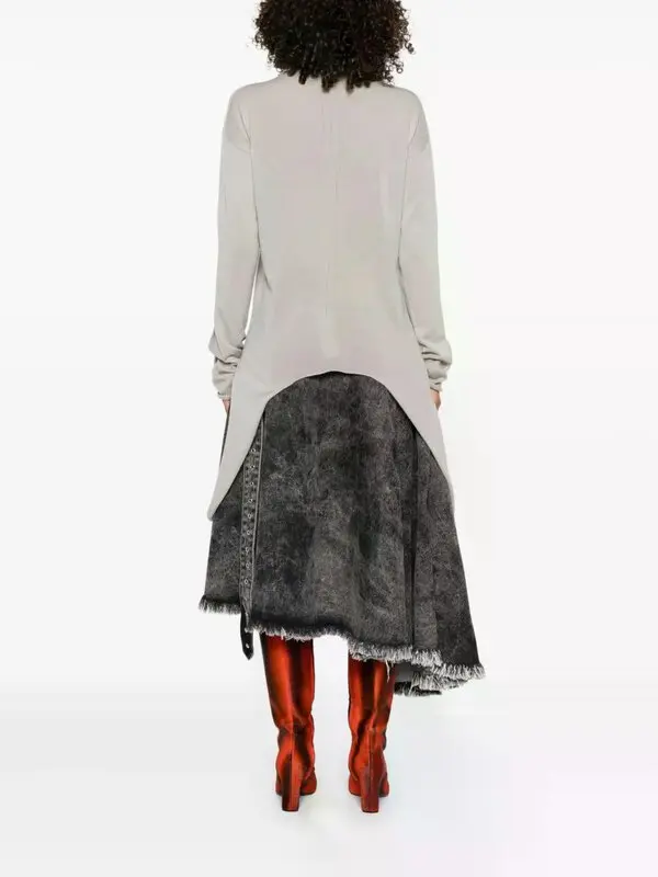 Rick Owens Slashed Back-detail Sweater - Grey