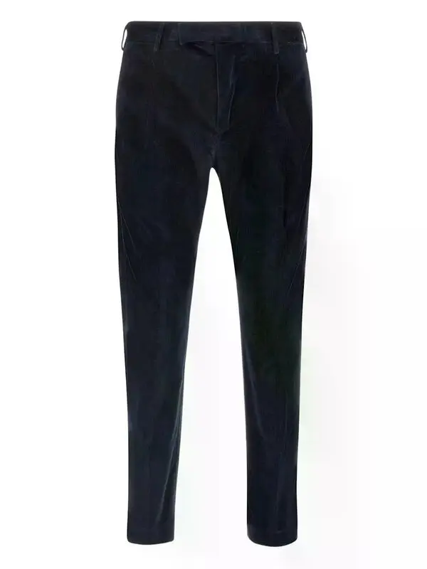 PT TORINO Pleat-front Corduroy Trousers - Blue