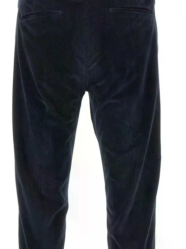 PT TORINO Pleat-front Corduroy Trousers - Blue