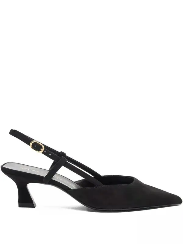 STUART WEITZMAN 50mm Vinnie Slingback Pointed-toe Pumps - Black