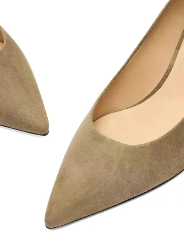 STUART WEITZMAN 50mm Power Pointed-toe Suede Pumps - Brown