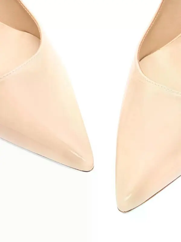 STUART WEITZMAN 100mm Power Pointed-toe Patent Pumps - Neutrals