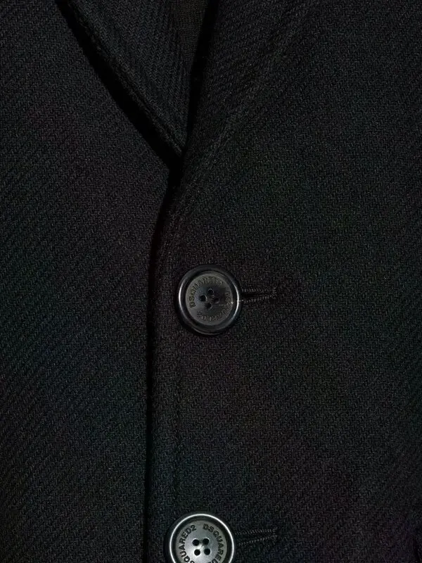 Dsquared2 Buttoned Wool-blend Coat - Black