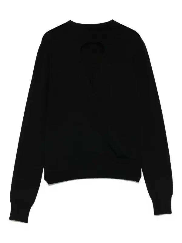 TWINSET Keyhole Neckline Sweater - Black