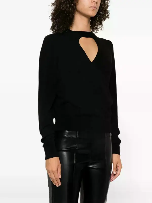 TWINSET Keyhole Neckline Sweater - Black