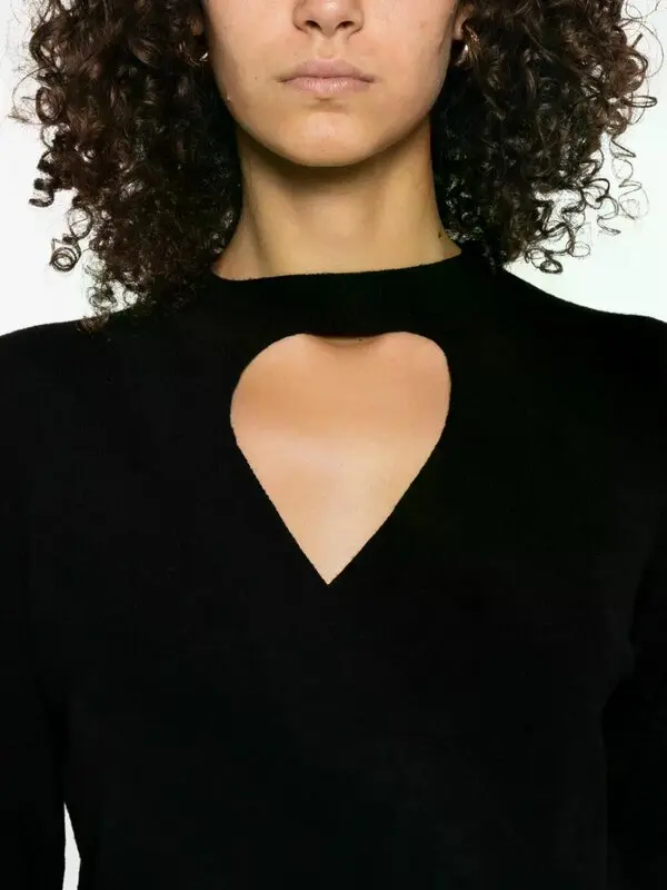 TWINSET Keyhole Neckline Sweater - Black