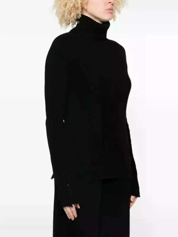 UMA WANG Ribbed Frayed-edge Sweater